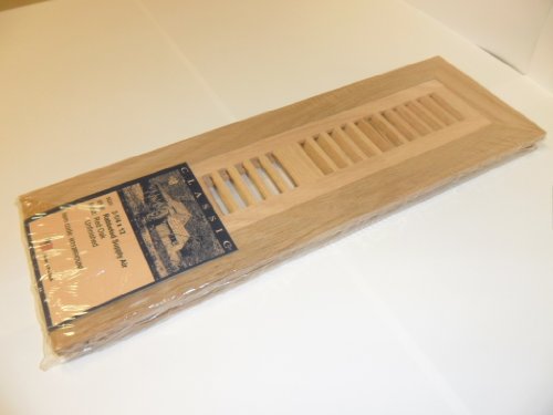 Classic Aire Wood Floor Vent Red Oak Unfinished Rabbeted Supply Air 2-1 ...