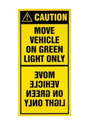 Caution Sign for Industrial Docking Outside Use "CAUTION Move Vehicle ...