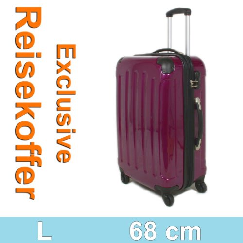 Reisekoffer Koffer Trolley L 68cm/75L Hartschale Lila 2048 ...