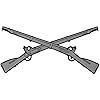Amazon.com: US Army Infantry Crossed Rifles insignia vinyl decal small ...
