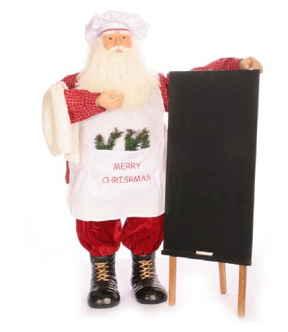 Chef Santa with Chalkboard - FindGift.com
