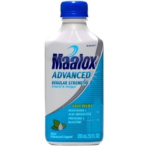 Maalox Regular Strenght Antiacid and Antigas Liquid Relieves Heartburn ...