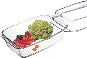 SIMAX Ovenproof Casserole Dish with Lid 2.8 L Rectangular: Amazon.co.uk ...