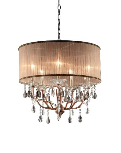 Drum Shade Chandeliers with Crystals