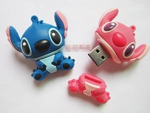 Disney 8GB Cute Cartoon Stitch Shaped USB Flash Drive / Memory Stick ...
