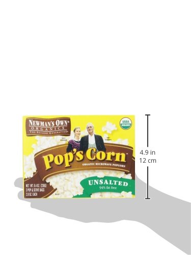 Newman's Own Organics Pop's Corn, Organic Microwave Popcorn, Unsalted ...