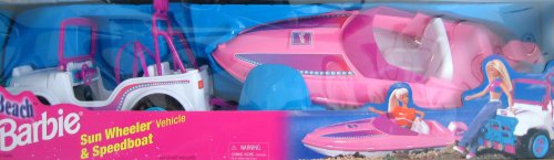 Pearl Beach BARBIE Sun Wheeler VEHICLE & SPEEDBOAT – JEEP Style Car ...