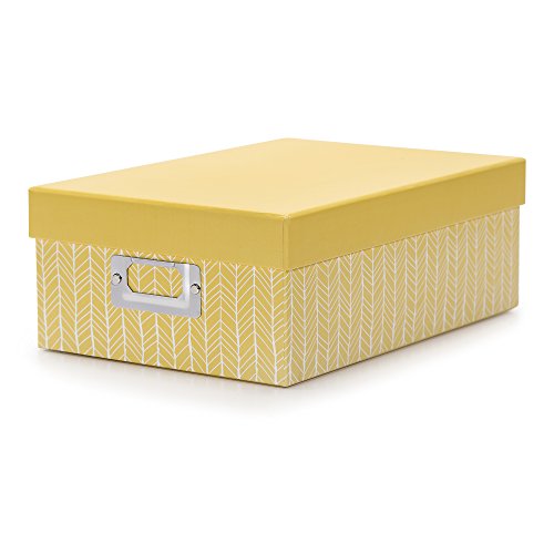 Darice Photo Storage Box, Yellow Stripes Home Garden Household Supplies ...