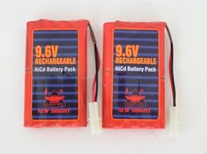 Amazon.com: 2 - New Bright 9.6V Rechargeable 600 MAh NiCd Toy Battery ...