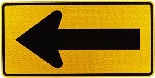 Tapco W1-6 Diamond Grade Cubed Single Arrow Sign, 60" Width x 30 ...