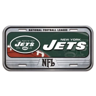 New York Jets Silver Metal License Plate - FindGift.com