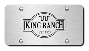 Amazon.com: King Ranch Logo License Plate - Brushed Stainless Steel ...