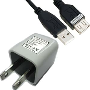 Amazon.com: KHOI1971 ® WALL AC power adapter + USB EXTENSION cable cord ...
