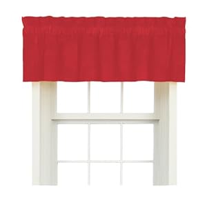 Amazon.com: Cotton Blend Curtain Valance Color: Red: Home & Kitchen