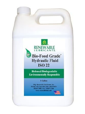 Amazon.com: Renewable Lubricants Bio-Food Grade ISO 22 Hydraulic Fluid ...