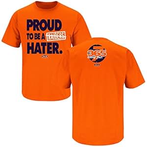 Amazon.com : Denver Broncos Fans. Proud to be a Raider Hater Orange T ...