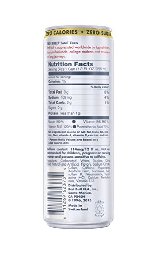 Red Bull Total Zero, Energy Drink, 12 Fl Oz Cans, 24 Pack Food ...