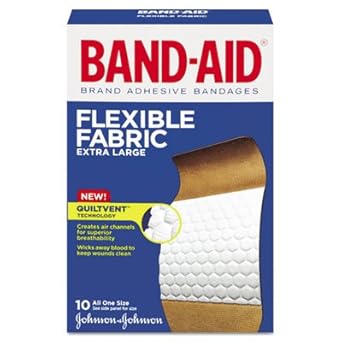 Amazon.com: BAND-AID Flexible Fabric Extra Large Adhesive Bandages, 1-3 ...