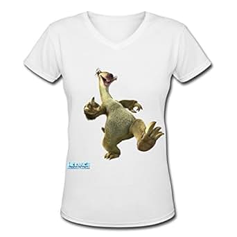 Amazon.com: Sid Ice Age Collision Course 2016 Womens White V Neck T ...