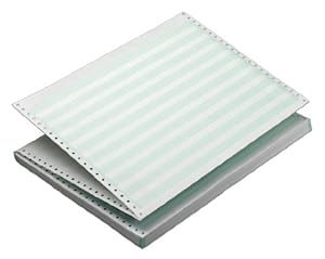 Amazon.com : Adams Continuous Computer Paper, Green Bar, 1 Part, 15 ...
