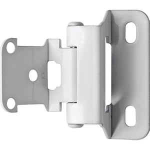 Partial Wrap 1/4" Overlay Hinges - White - pair - Cabinet And Furniture ...