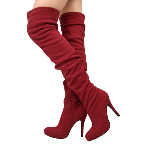 Furge02 Stretchy Thigh-High Boot RED Reviews