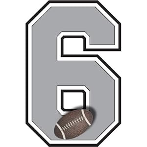 Amazon.com: Wall Number "6" Football Jersey Numbers Varsity Uniform ...