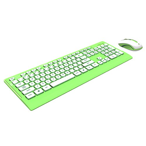 Azio HUE Wireless Keyboard and Mouse, Lime Green (KM507GN) Electronics ...