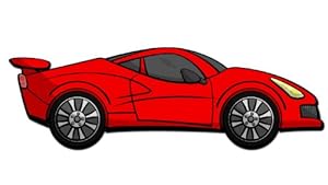 Amazon.com - Sport Car 3D Cartoon Wall Art Orientation: Right Facing ...