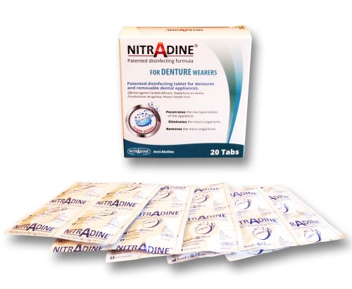 Nitradine Denture Seniors Tablets – 20 Tablets for Cleaning ...