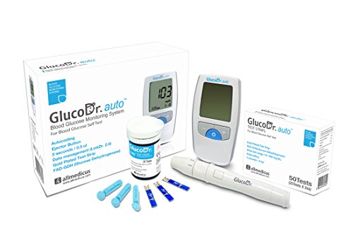 Glucometer test kit Gluco Dr + 25 Strips (Auto-Coding) + Lancet + 10 ...