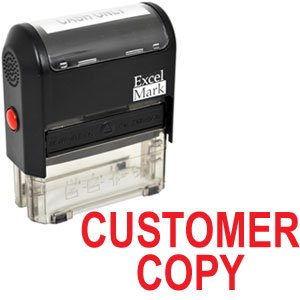 Amazon.com : CUSTOMER COPY Self Inking Rubber Stamp - Red Ink ...