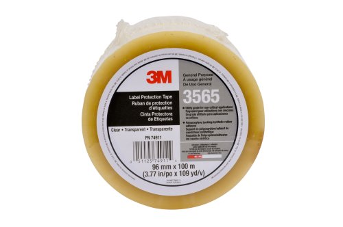 3M Label Protection Tape 3565 Clear, 96 mm x 100 m, Conveniently ...