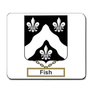 Amazon.com : Fish Family Crest Coat of Arms Mouse Pad : Office Products