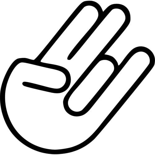 SHOCKER HAND Outline JDM 6" BLACK Vinyl Decal Window Sticker for Laptop ...