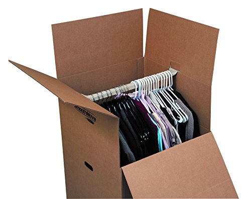 Wardrobe Moving Box 24x24x40" Pack3 Clothes Hanging Handle Neat ...