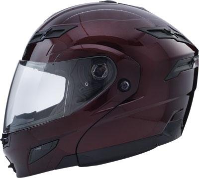 G-Max GM54S Modular Street Helmet, Wine, Size: Md, Helmet Type: Modular ...