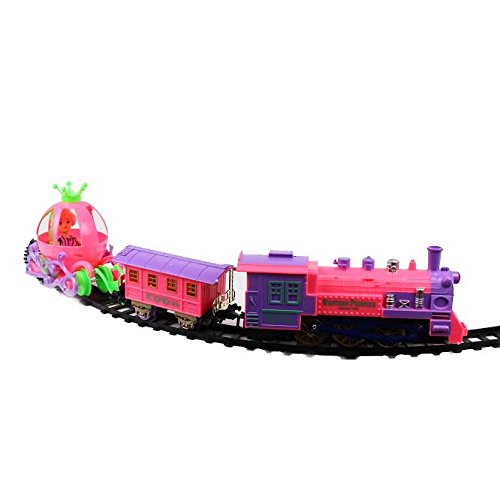 Dazzling Toys Girls Train Set - Motorized Engine, Railroad Cart Games ...