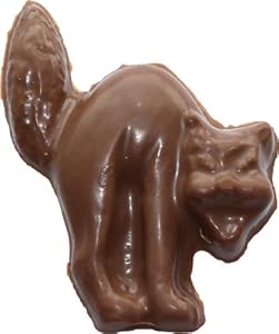 Amazon.com : Black Cat- Individual Milk Chocolate Halloween Cat Shape ...