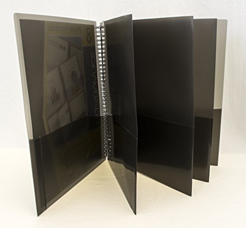 HQADVANCE Front View Cover Presentation Folder, 8-Pocket & Spiral Bound ...