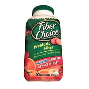 Amazon.com: Fiber Choice Sugar-Free Chewable Tabs, Orange, 90 ct ...