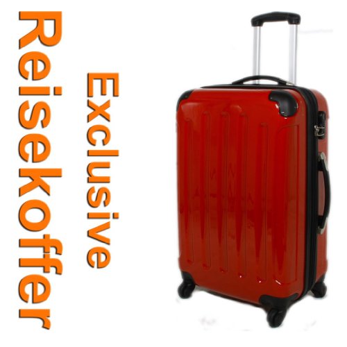 Reisekoffer Koffer Trolley Boardcase Bordcase Handgepäck Hartschale Rot ...