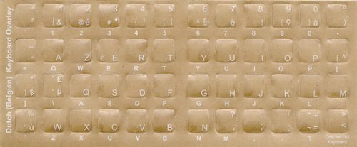Buy Belgian - Dutch Keyboard Stickers - Labels - Overlays with White ...