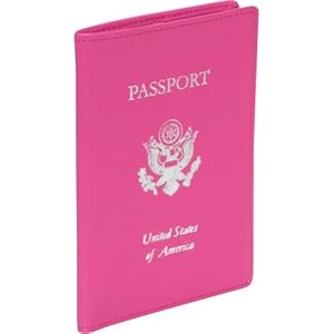 Amazon.com: GENUINE PINK LEATHER PASSPORT COVER HOLDER WALLET NEW 1 ...