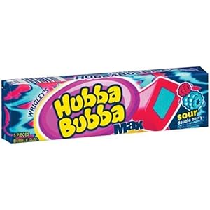 Amazon.com : Hubba Bubba Max Bubble Gum, Sour Double Berry, 5-Piece ...