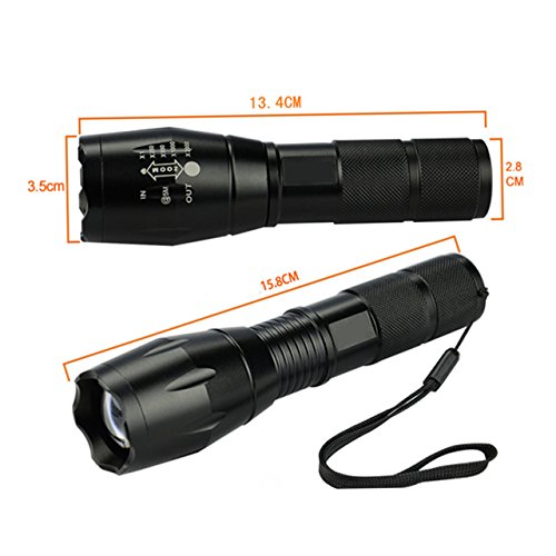 7w 300lm Mini Cree Led Flashlight Torch Adjustable Focus 3 Mode Zoom ...