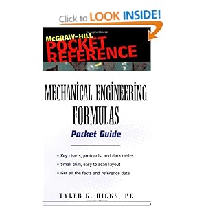 Mechanical Engineering Formulas Pocket Guide (Pocket Reference): Amazon ...