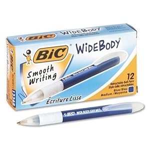 Amazon.com : BIC Wide Body Retractable Ball Pen, Medium Point (0.8 mm ...