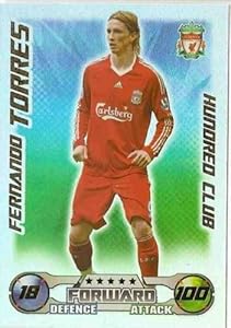 Match Attax 2008/2009 Fernando Torres 08/09 Hundred 100 Club Card ...