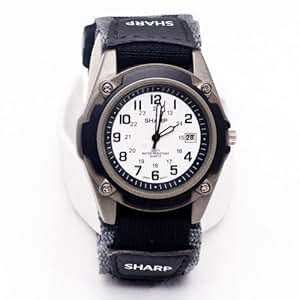 Amazon.com: Sharp Analog Mens watch with cloth band: Watches